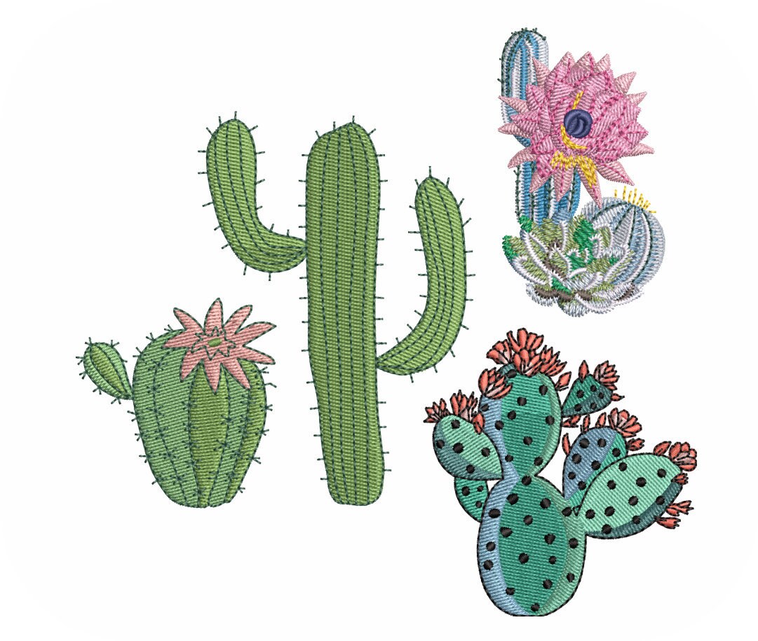 Cactus #1 Embroidery Design Value Pack - Etsy