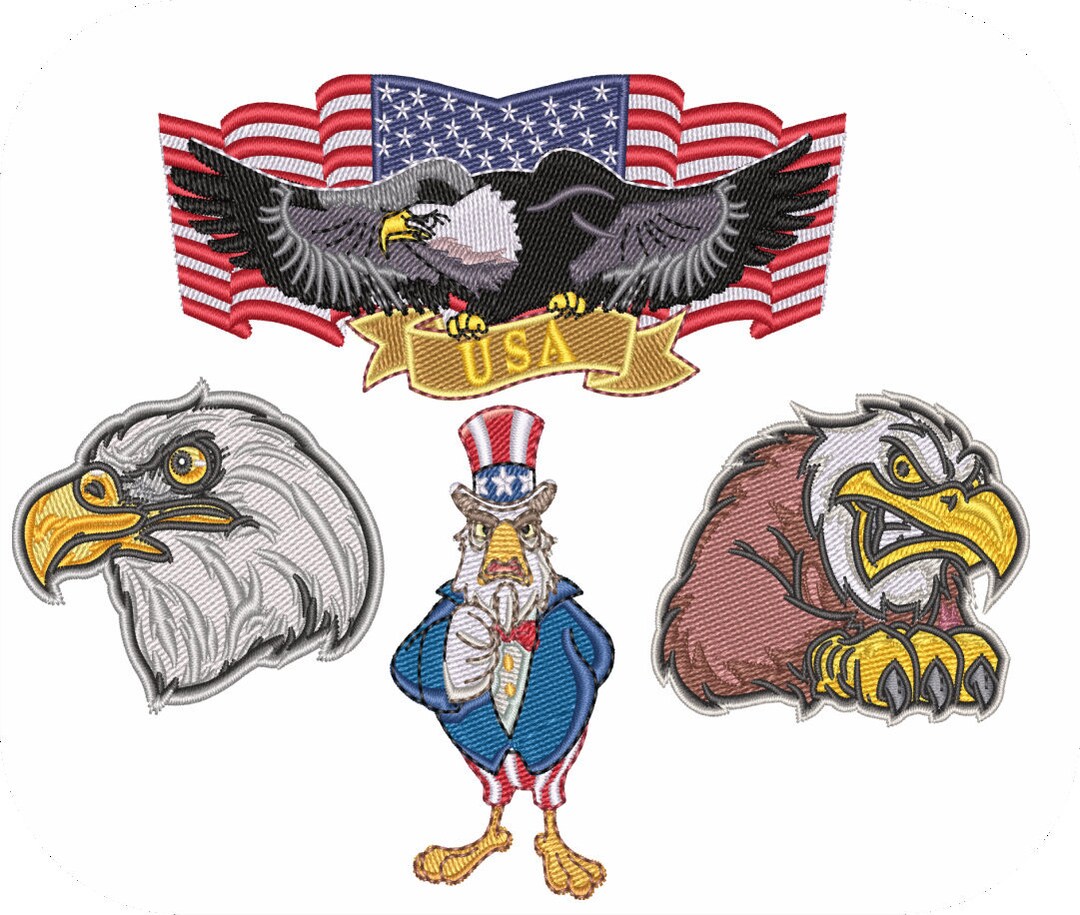 EAGLE #1 Embroidery Design Value Pack - Etsy