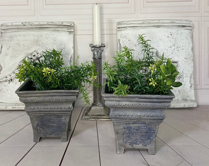 Pot, Flowerpot, Set of 2 Pieces, Planter, Clay Pots, Farmhouse Decor ...
