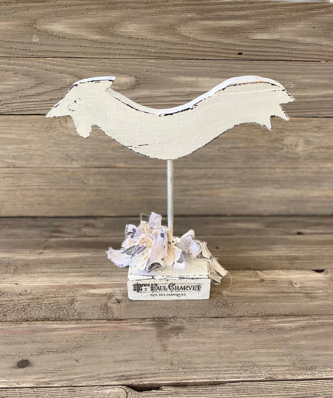 Rooster Decor Table Rooster Statue for Table Wooden Rooster Painted ...