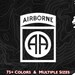 82nd Airborne Division Vinyl Patch Decal Sticker - US Army All-american ...