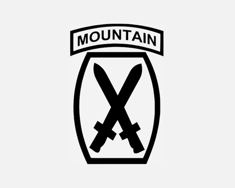 10th Mountain Division Patch Vinyl Decal Sticker Mountaineer | Etsy