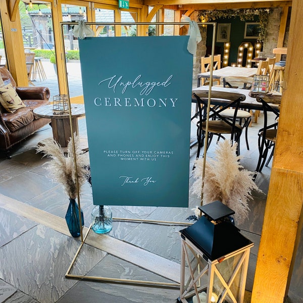 Unplugged Ceremony Sign - Etsy UK