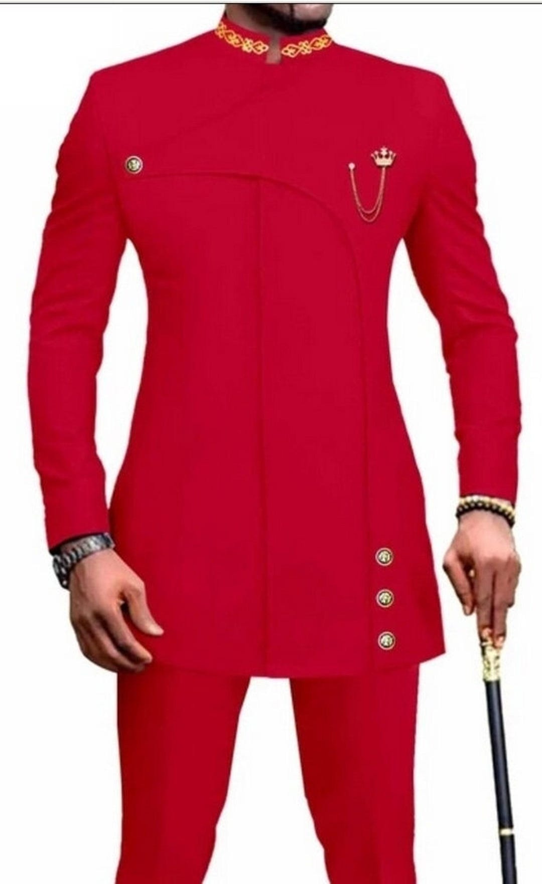 Musa African Men's Clothing / Wedding Suit/dashiki / African Men's ...