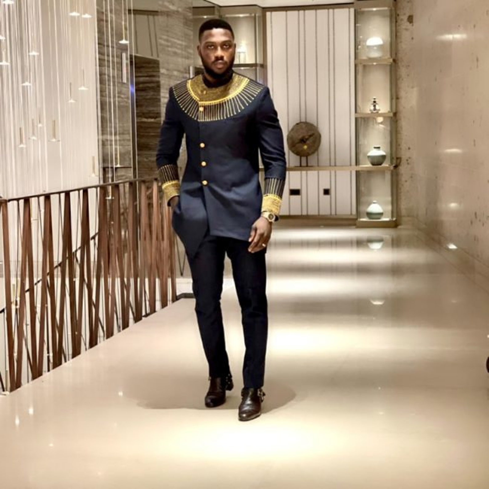 Men's Traditional Wear, African Men Wear, African Men Clothing, African ...