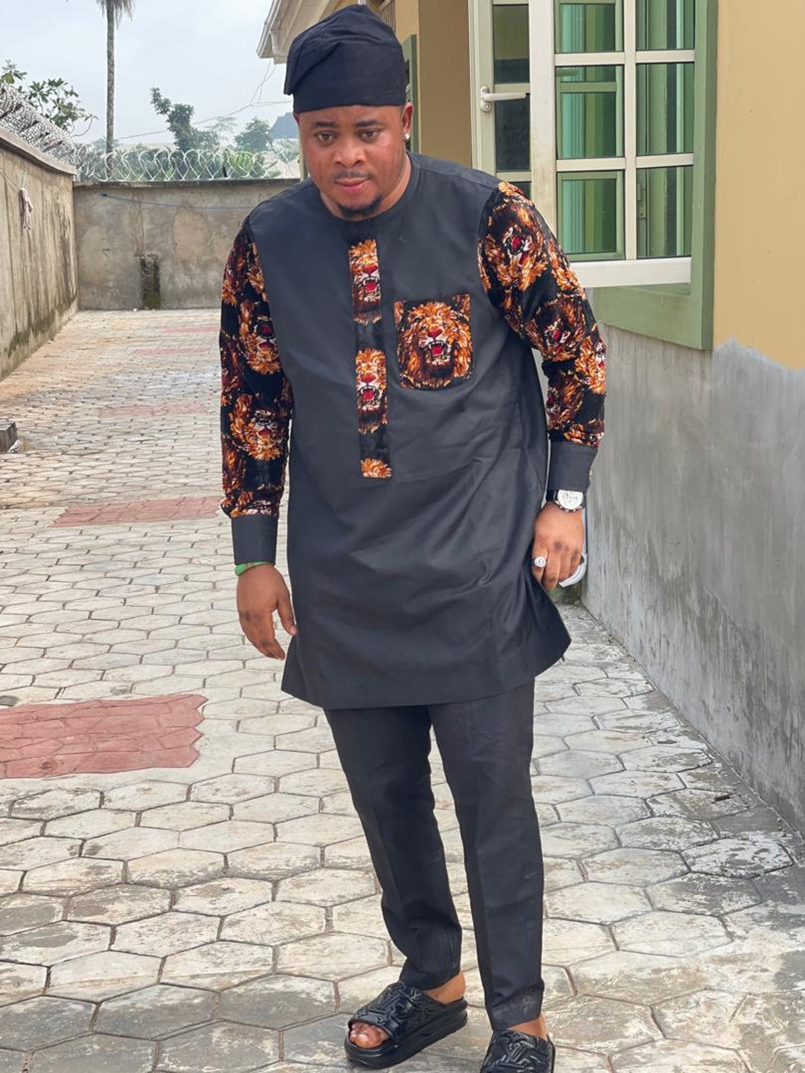 Isiagu Igbo Outfit/african Men Ethnic Clothing/ African Men Igbo ...