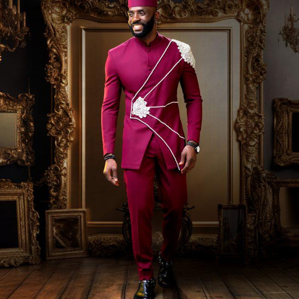Musa African Men's Clothing / Wedding Suit/dashiki / African Men's ...