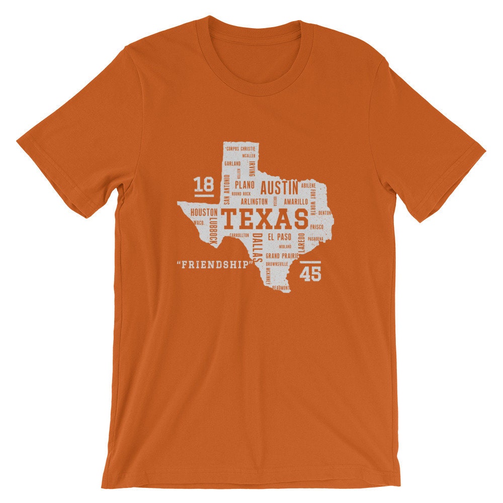 TEXAS Cities Unisex T-shirt - Etsy