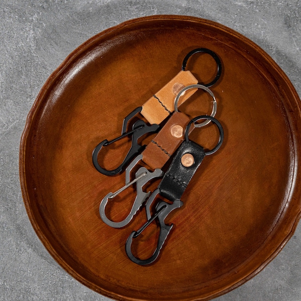 Leather Carabiner - Etsy