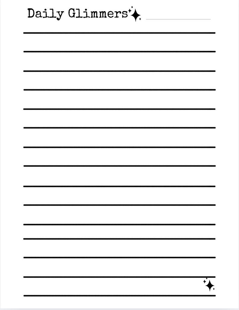Daily Glimmers Activity Sheet Digital Download - Etsy