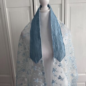 Powder Blue Tallit, Lace, Jewish Prayer Shawl and Matching Bag. B ...