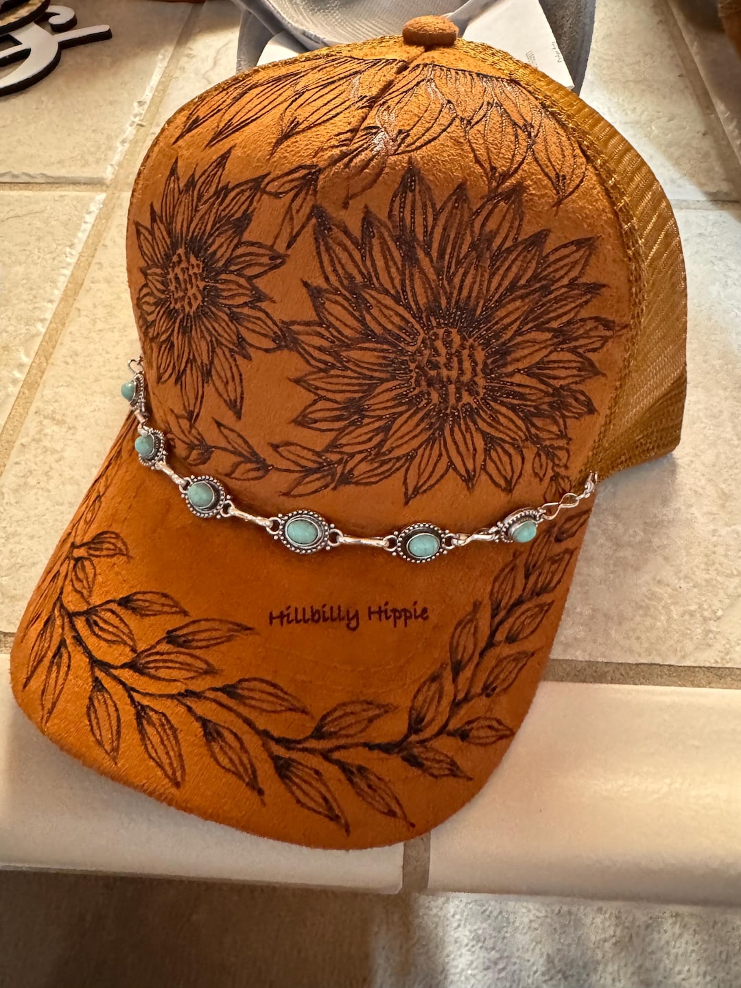 Turquoise Hat Chain - Etsy