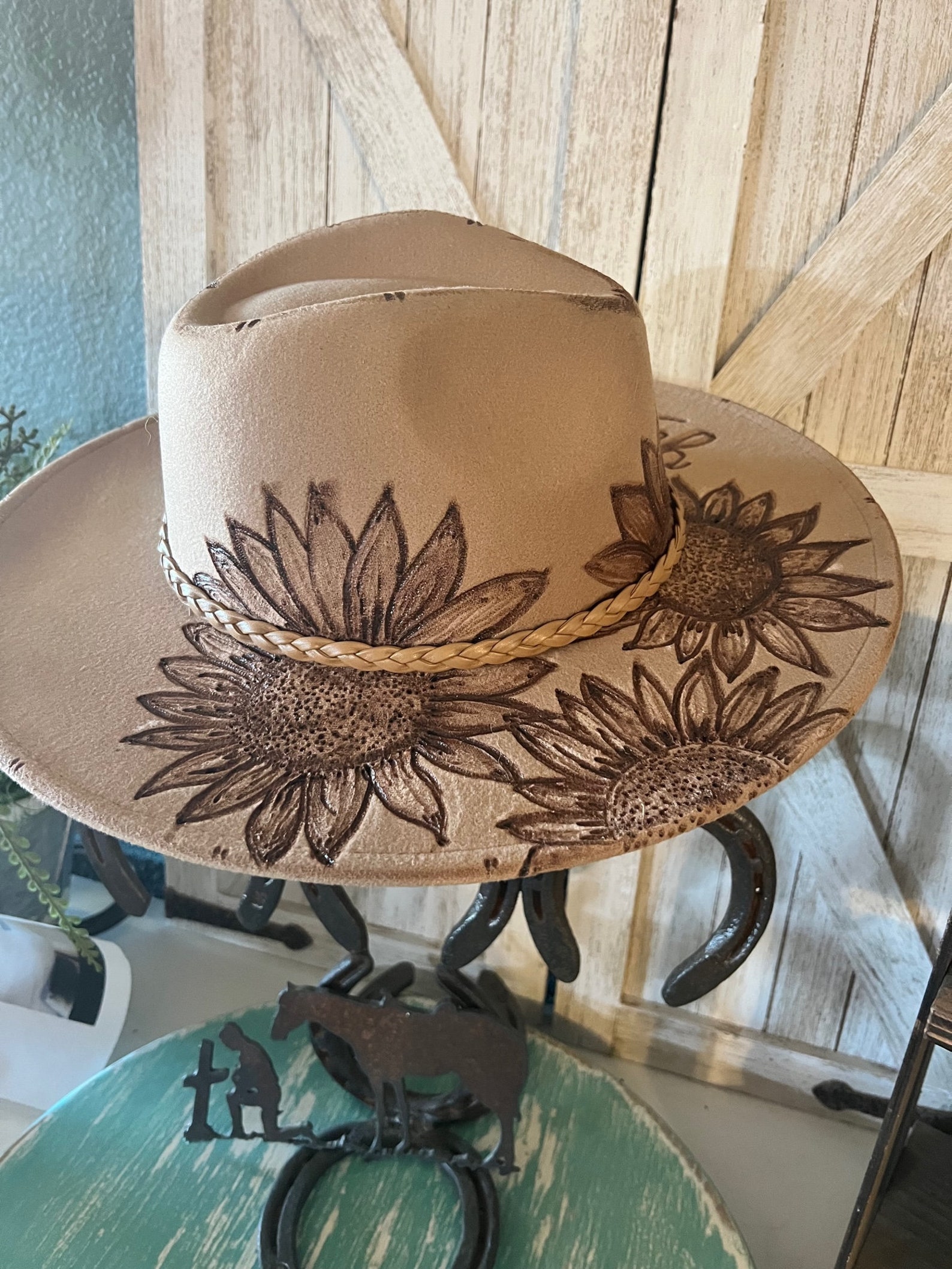 Custom Burned Western Felt Hat Etsy