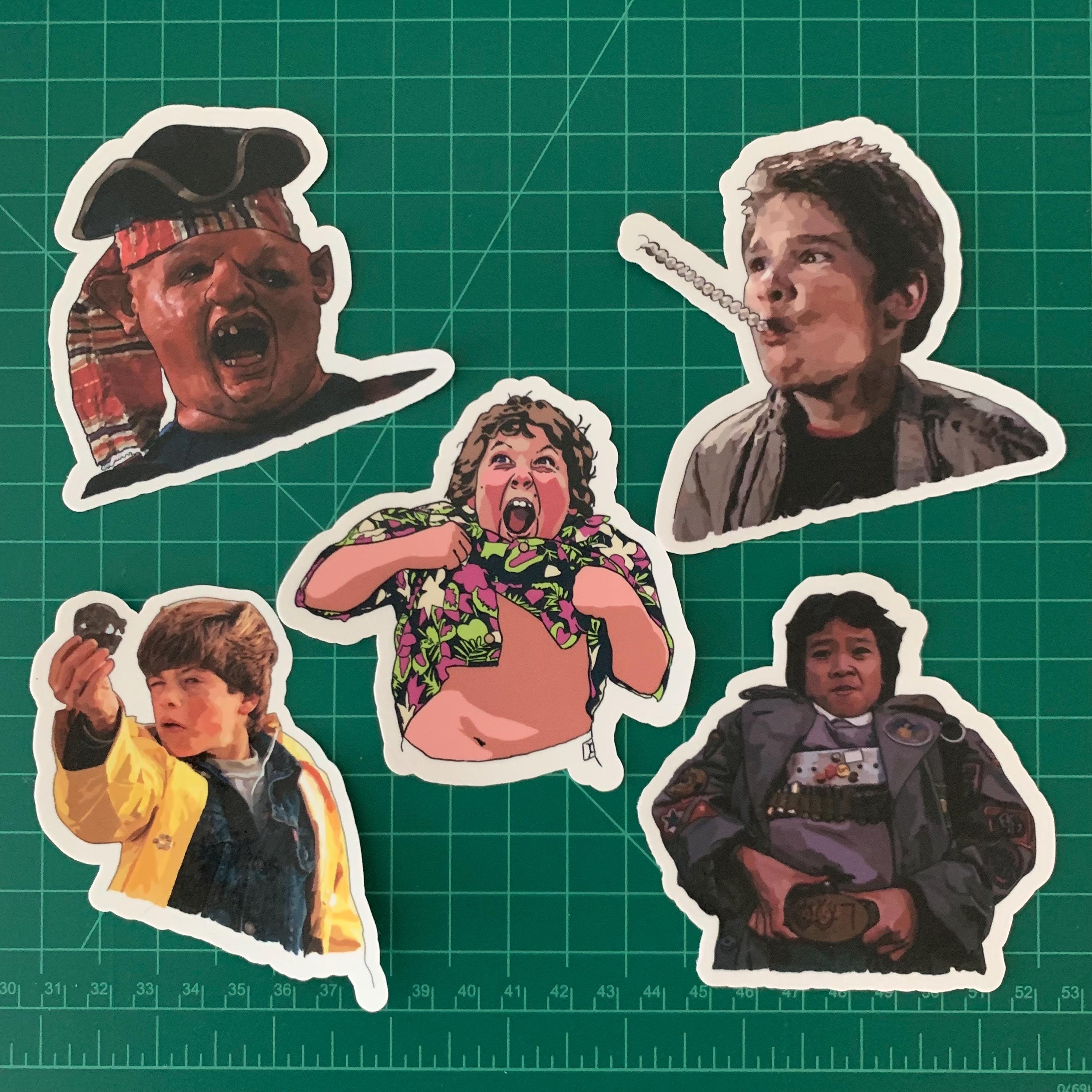 The Goonies 5 Pack Vinyl Stickers | Mikey, Data, Mouth, Chunk and Sloth ...