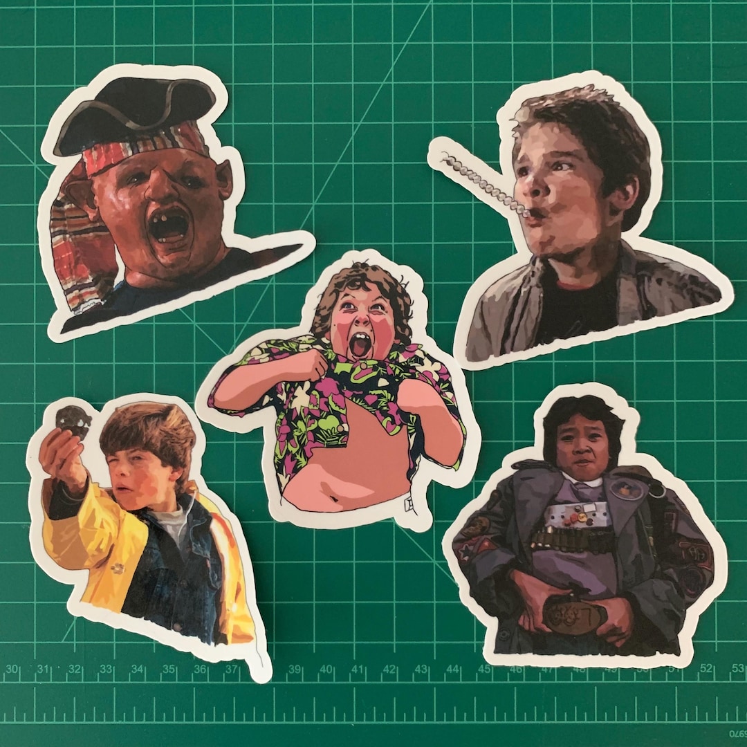 The Goonies 5 Pack Vinyl Stickers | Mikey, Data, Mouth, Chunk and Sloth ...