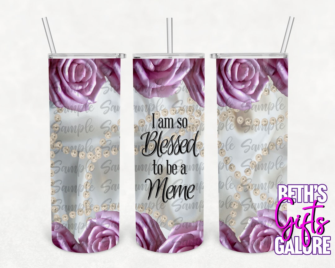 I Am so Blessed to Be A Meme Pink Roses Pearls Lace DIGITAL DOWNLOAD - Etsy