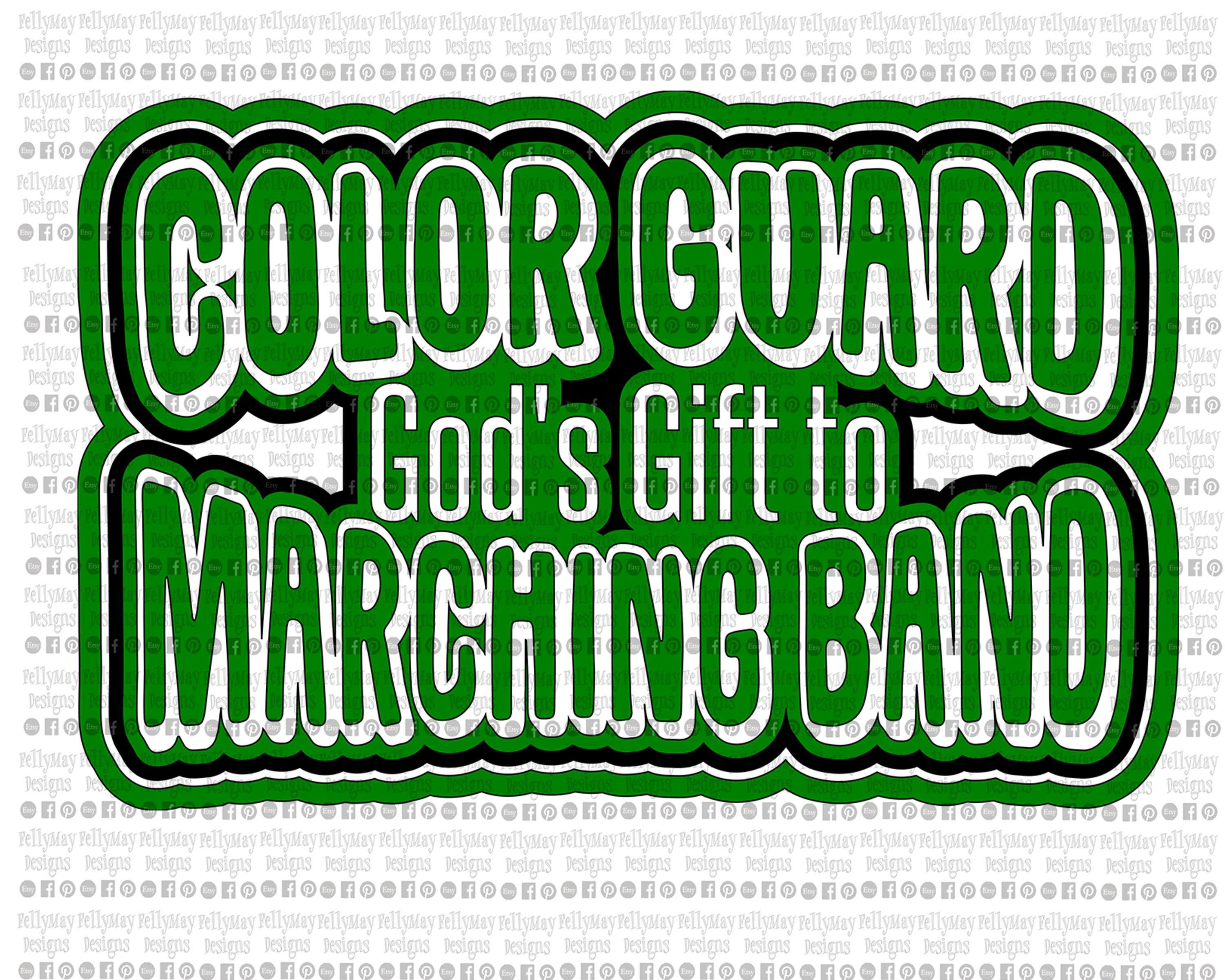 Color Guard Gods Gift to Marching Band SVG Digital Download - Etsy