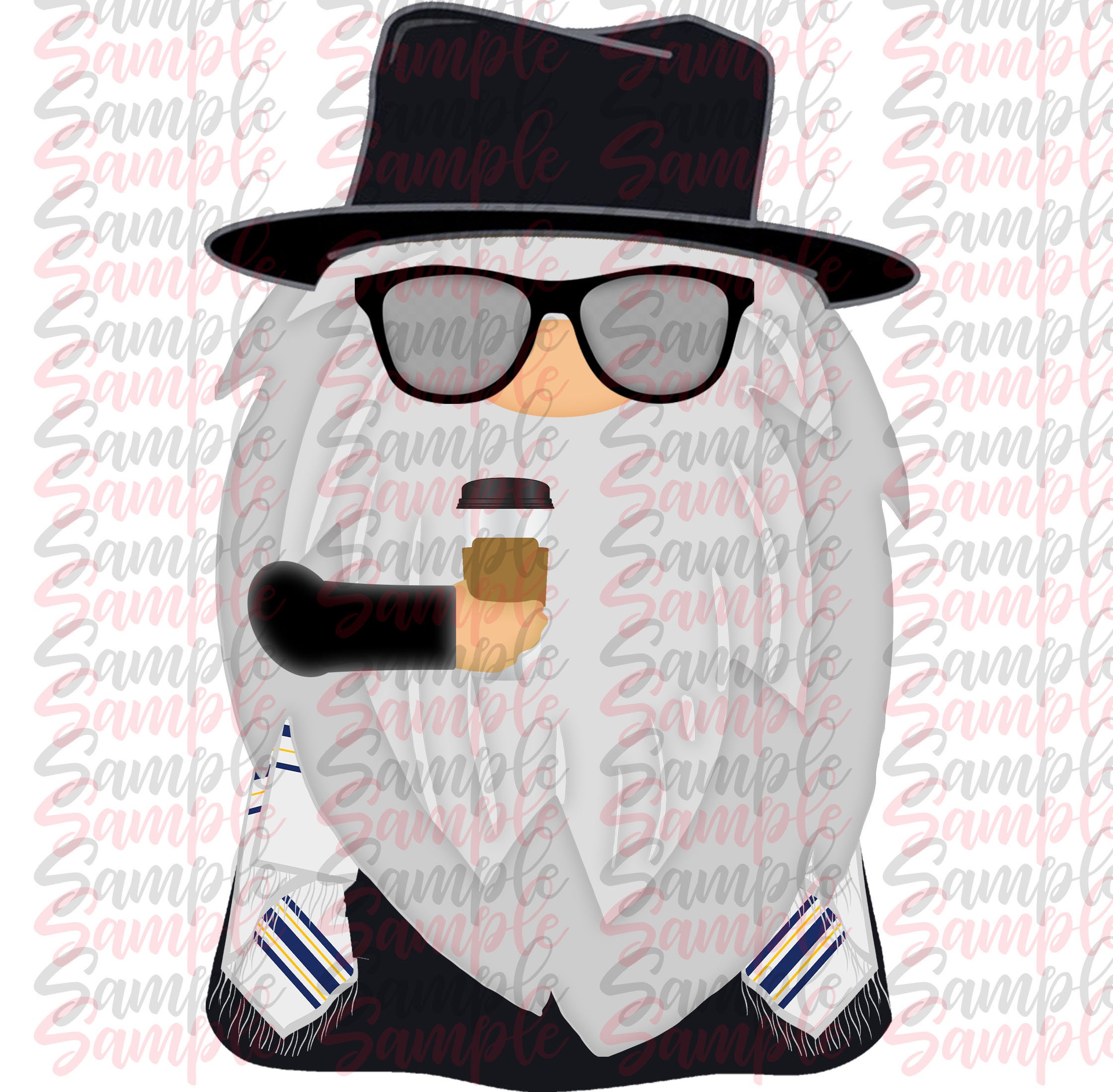 Rabino Negro Sombrero Gnome Sosteniendo Taza de Café DESIGN SOLAMENTE ...