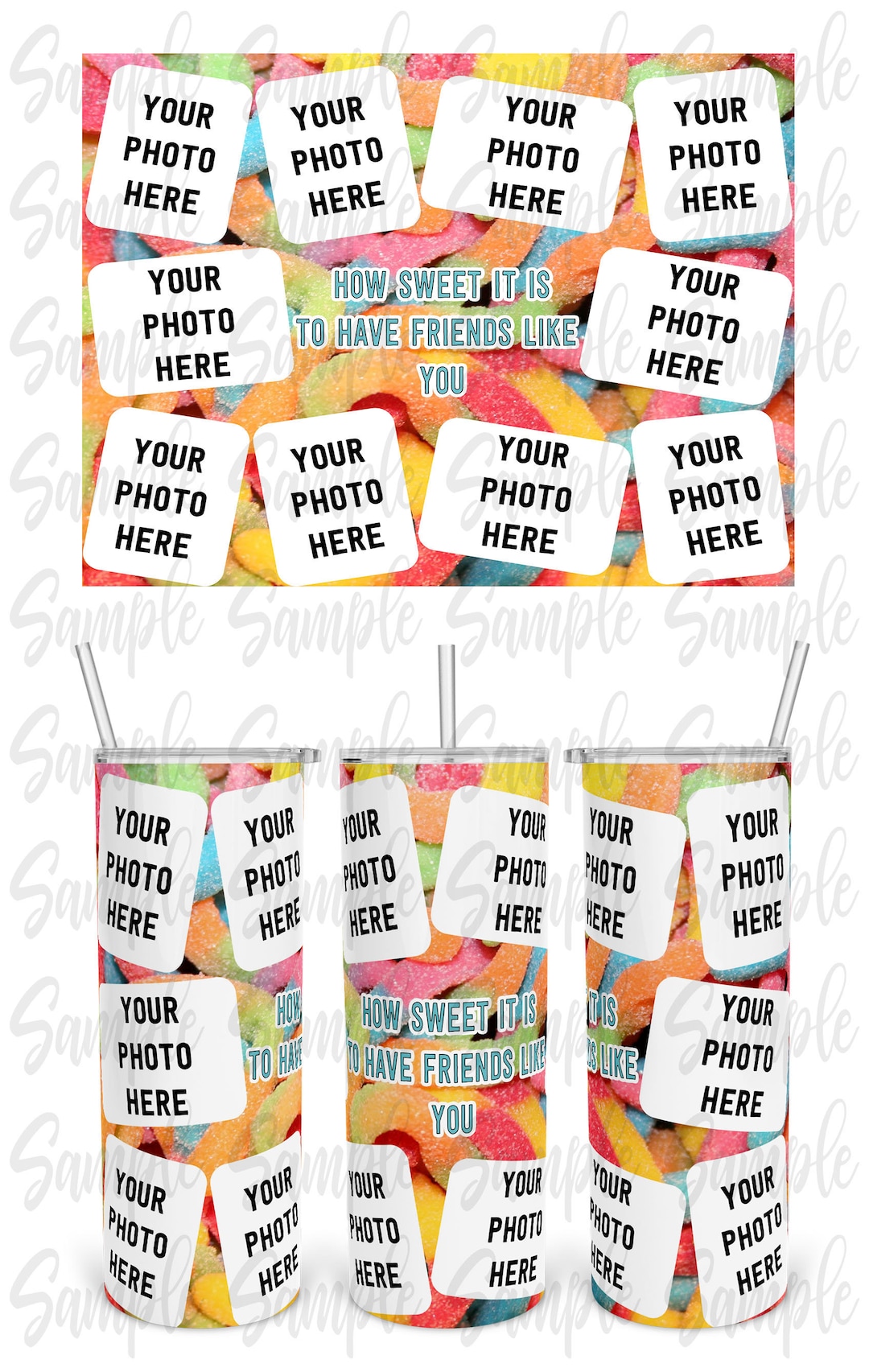 Gummy Worms Tumbler Photo Frame DIGITAL DOWNLOAD - Etsy