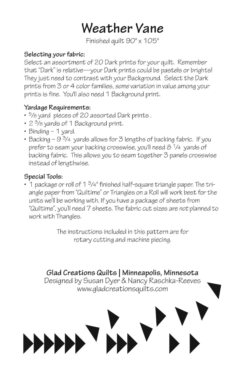 Weather Vane Quilt Pattern PDF - Etsy