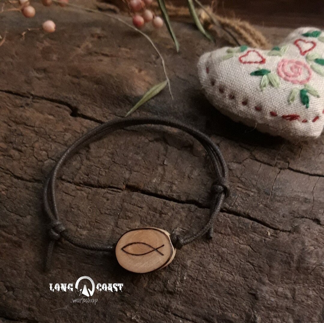IXOYE Fish Bracelet Ichthus WWJD Adjustable Bracelet, Minimalist Gift ...