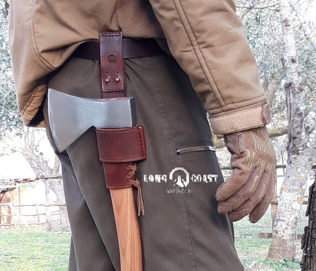 Ax Holder, Leather Ax Holster, Belt Loop, Sword Holder, Ax Holster ...