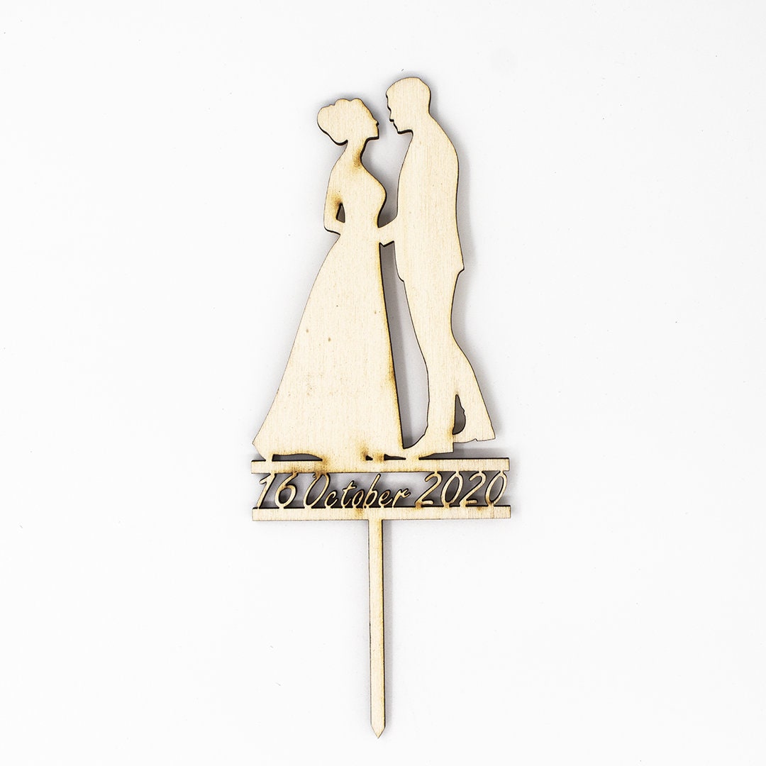 Wedding Wooden Cake Toppers - Etsy
