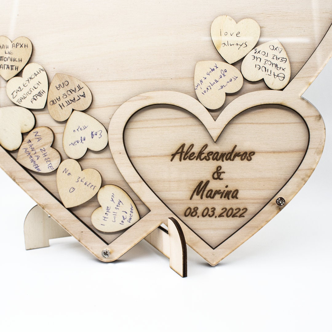 Custom Wooden Guest Wish Book Wedding Wish Book Personalize - Etsy