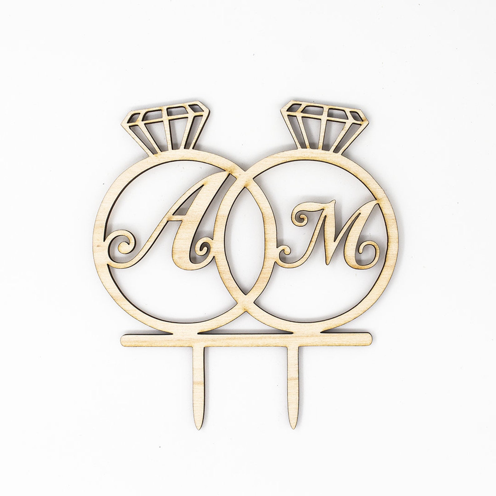 Wedding Wooden Cake Toppers - Etsy