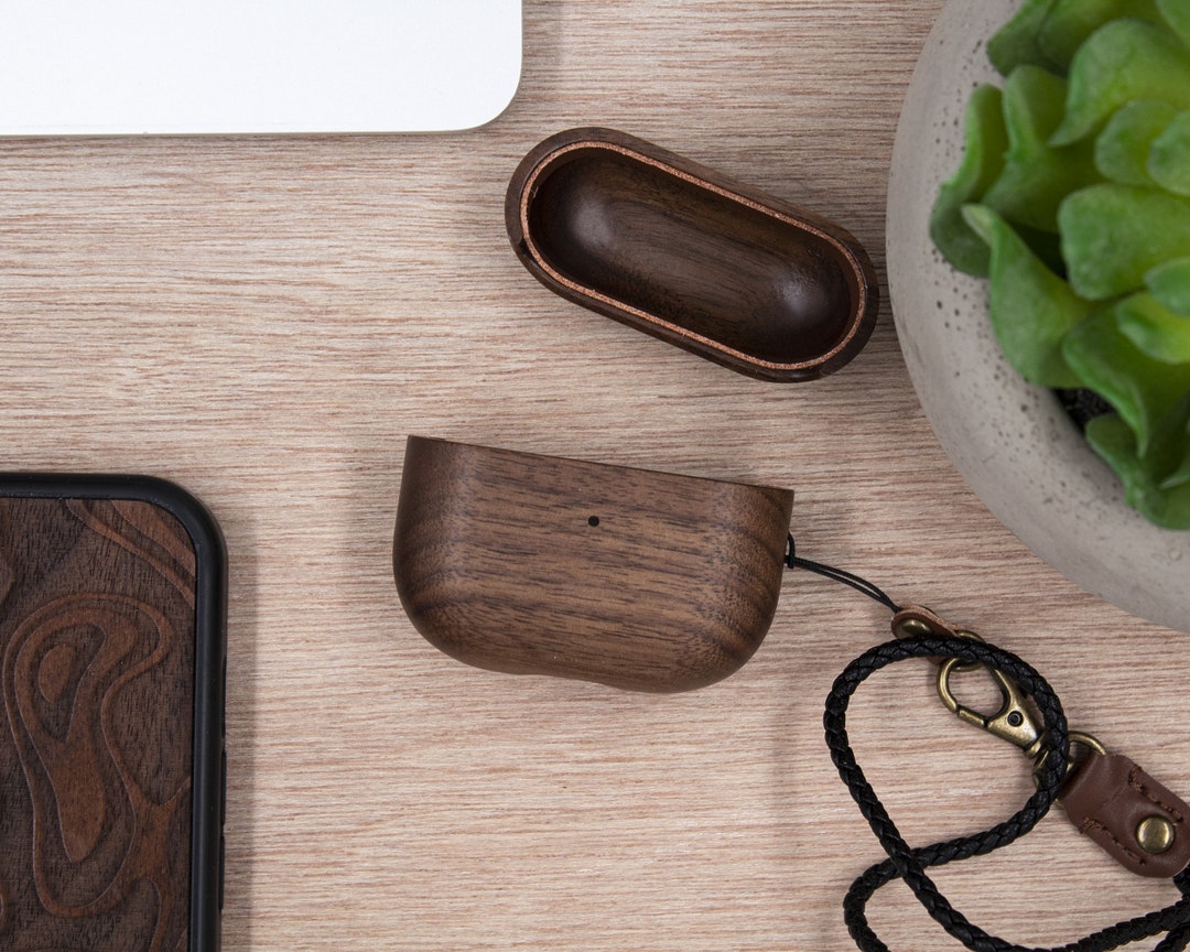 Black Walnut Airpods Case Cover | Earphones Case | Wooderland Wooden ...