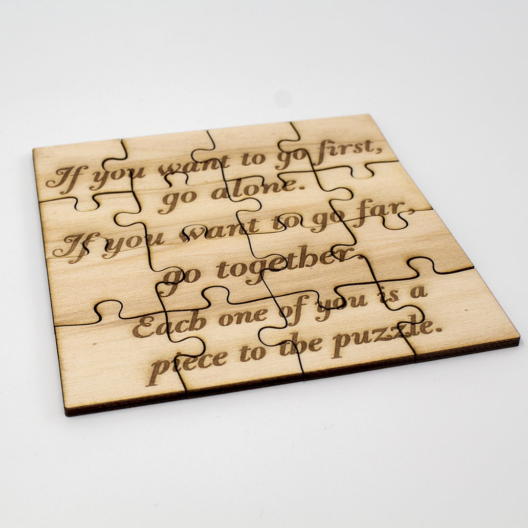 Custom Wooden Puzzle With Text - Etsy