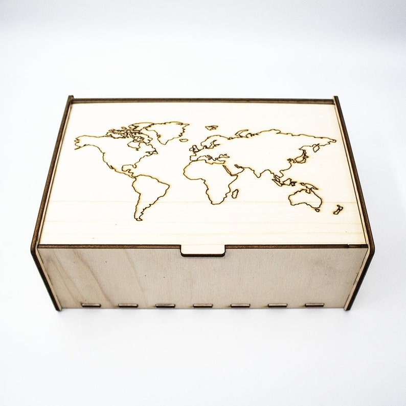 World Map Wooden Box | Keepsake | Saving Box | World Box | Gift Box - Etsy