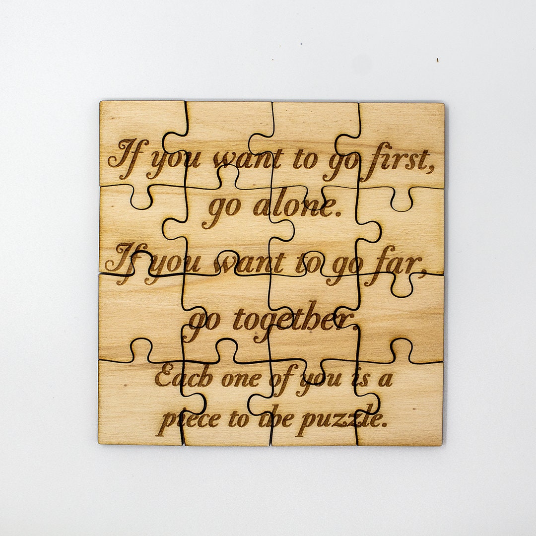Custom Wooden Puzzle With Text - Etsy