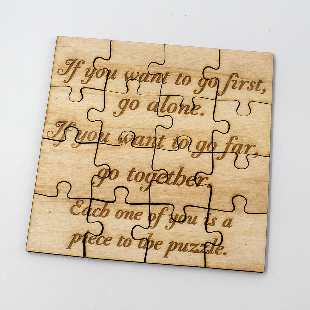 Custom Wooden Puzzle With Text - Etsy
