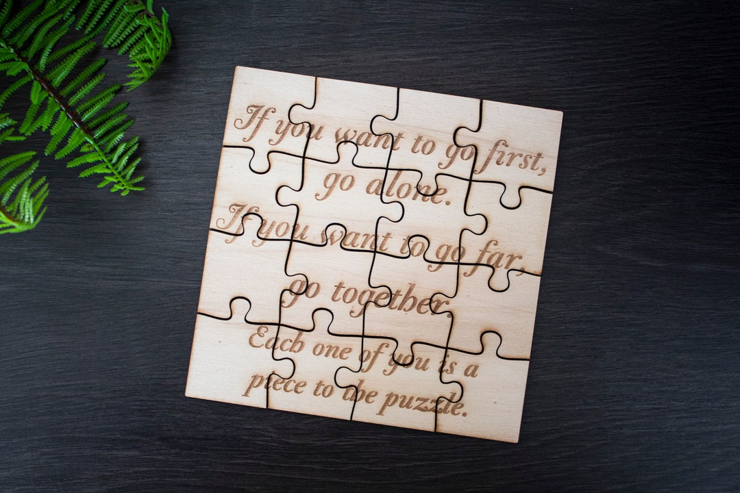 Custom Wooden Puzzle With Text - Etsy