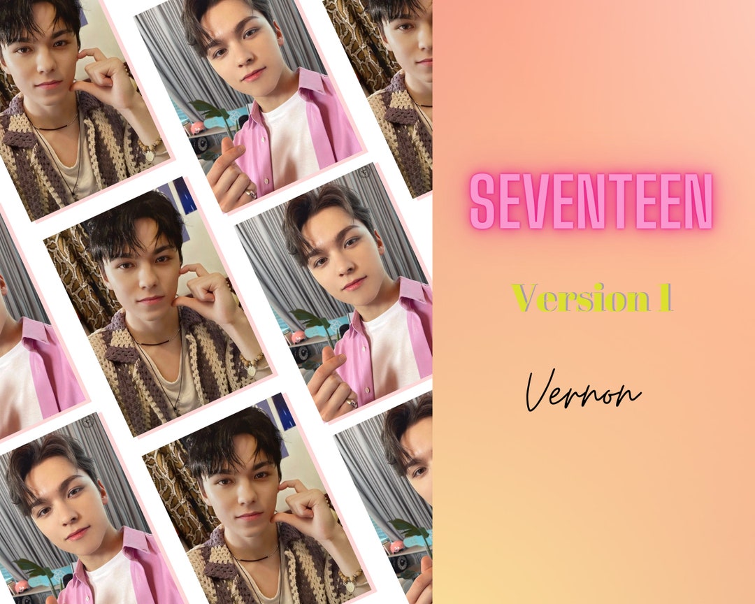 Seventeen Vernon Photocards/ Vernon Photo Cards / K-pop Accessories - Etsy