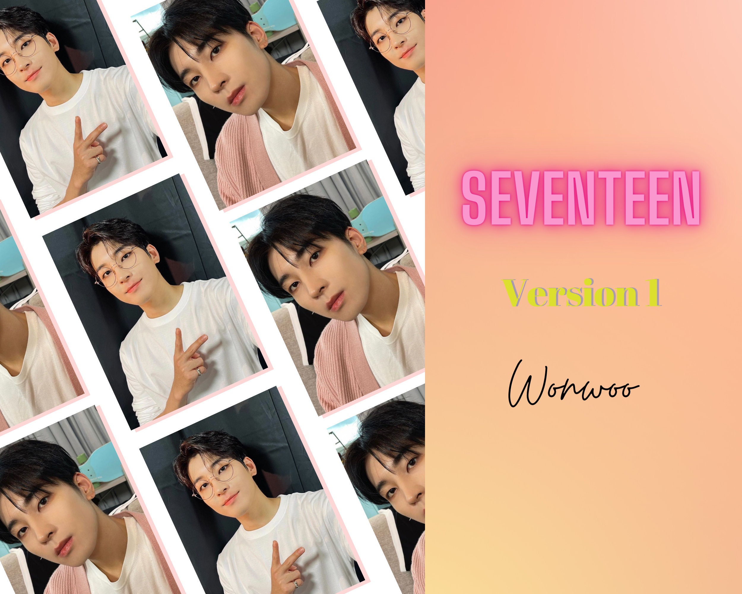 Seventeen Wonwoo Photocards/ Jeon Wonwoo Photo Cards / K-pop Accessories - Etsy