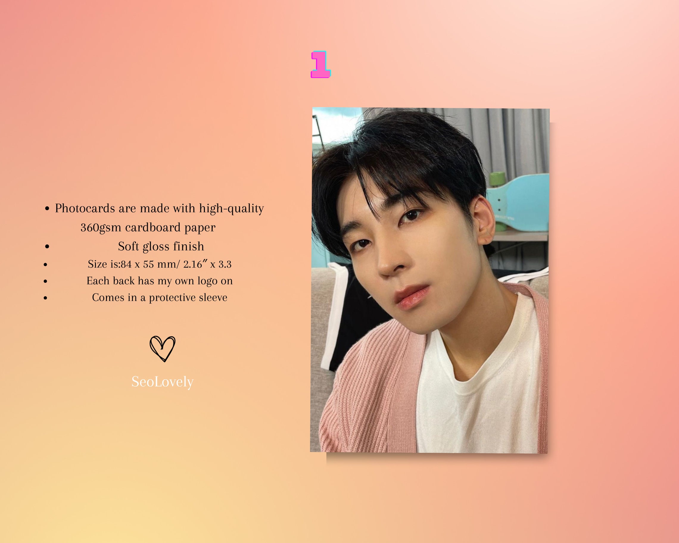 Seventeen Wonwoo Photocards/ Jeon Wonwoo Photo Cards / K-pop Accessories - Etsy