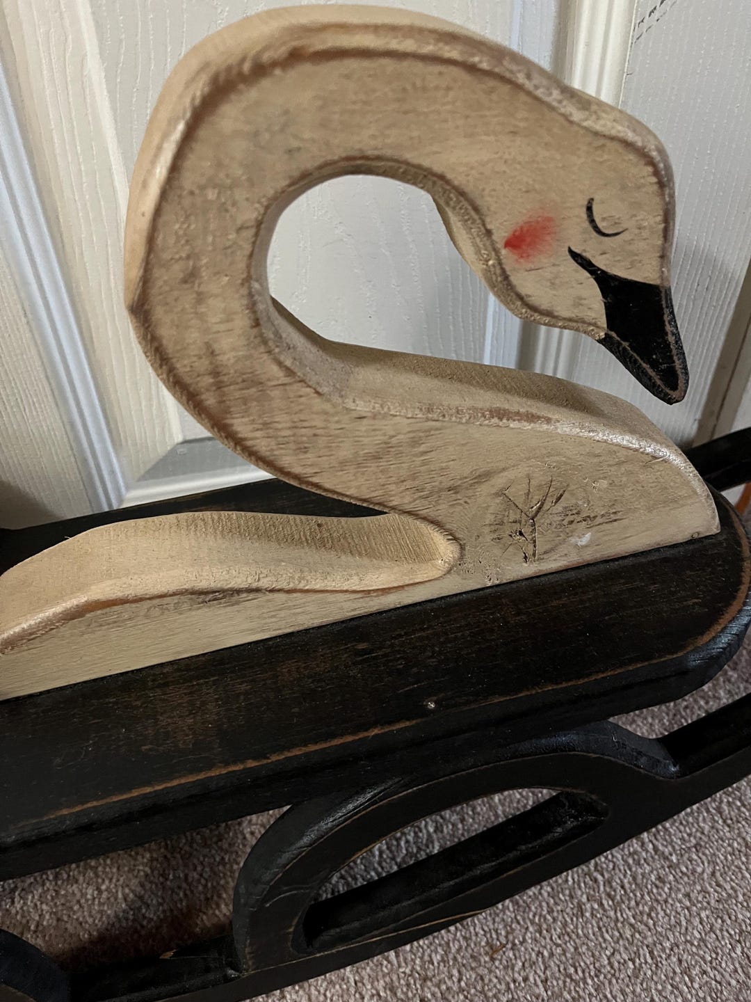 Unique Wooden Swan Accent - Etsy