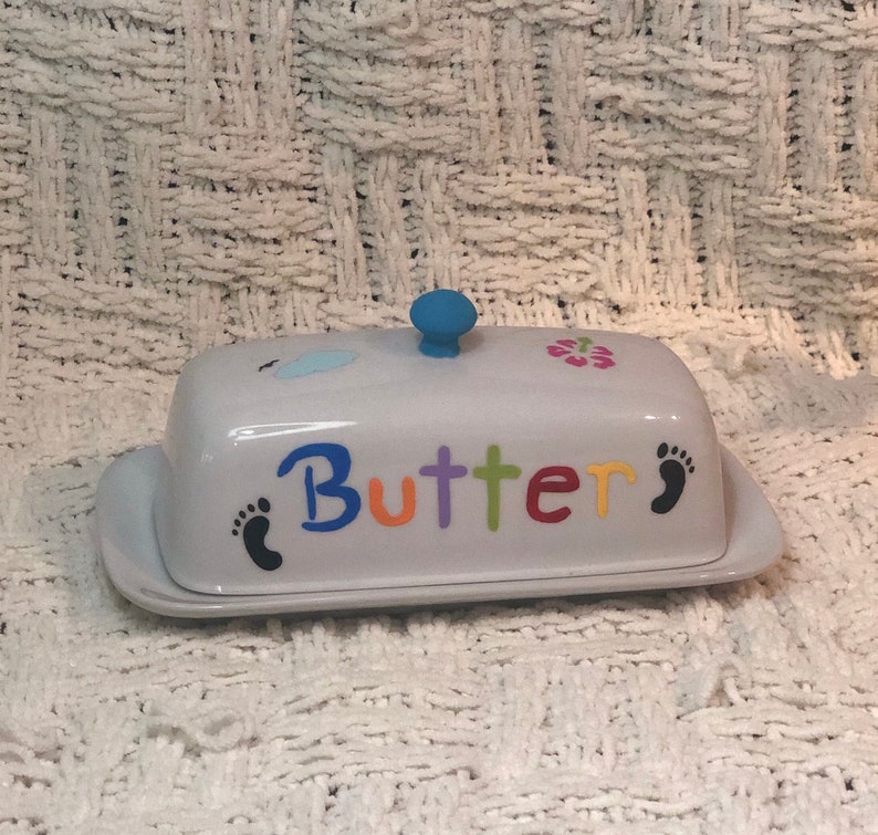 Hand-Painted Decorative Butter Dish | Etsy