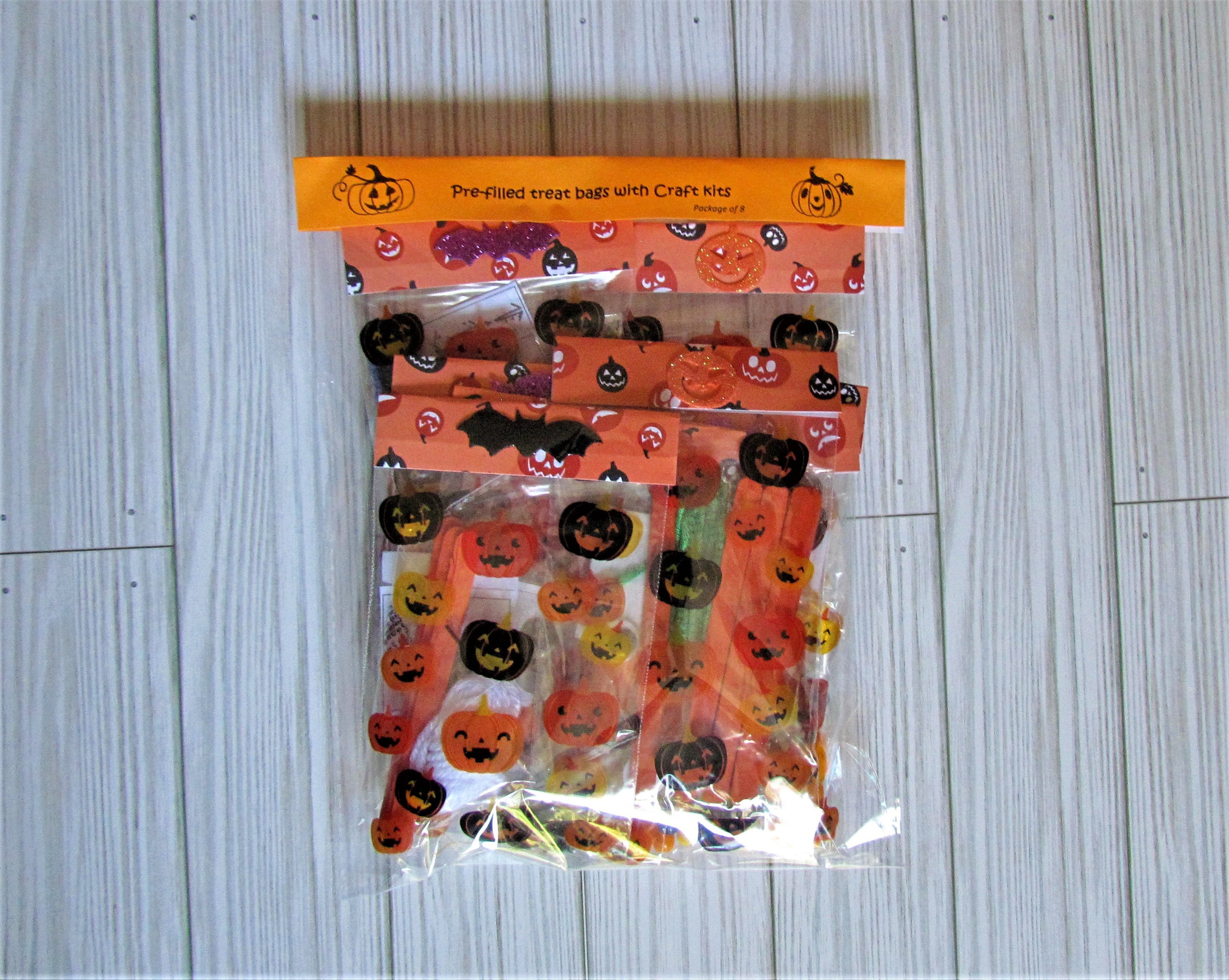 Pre Filled Halloween Treat Bags (8 Packages per Set) - Etsy