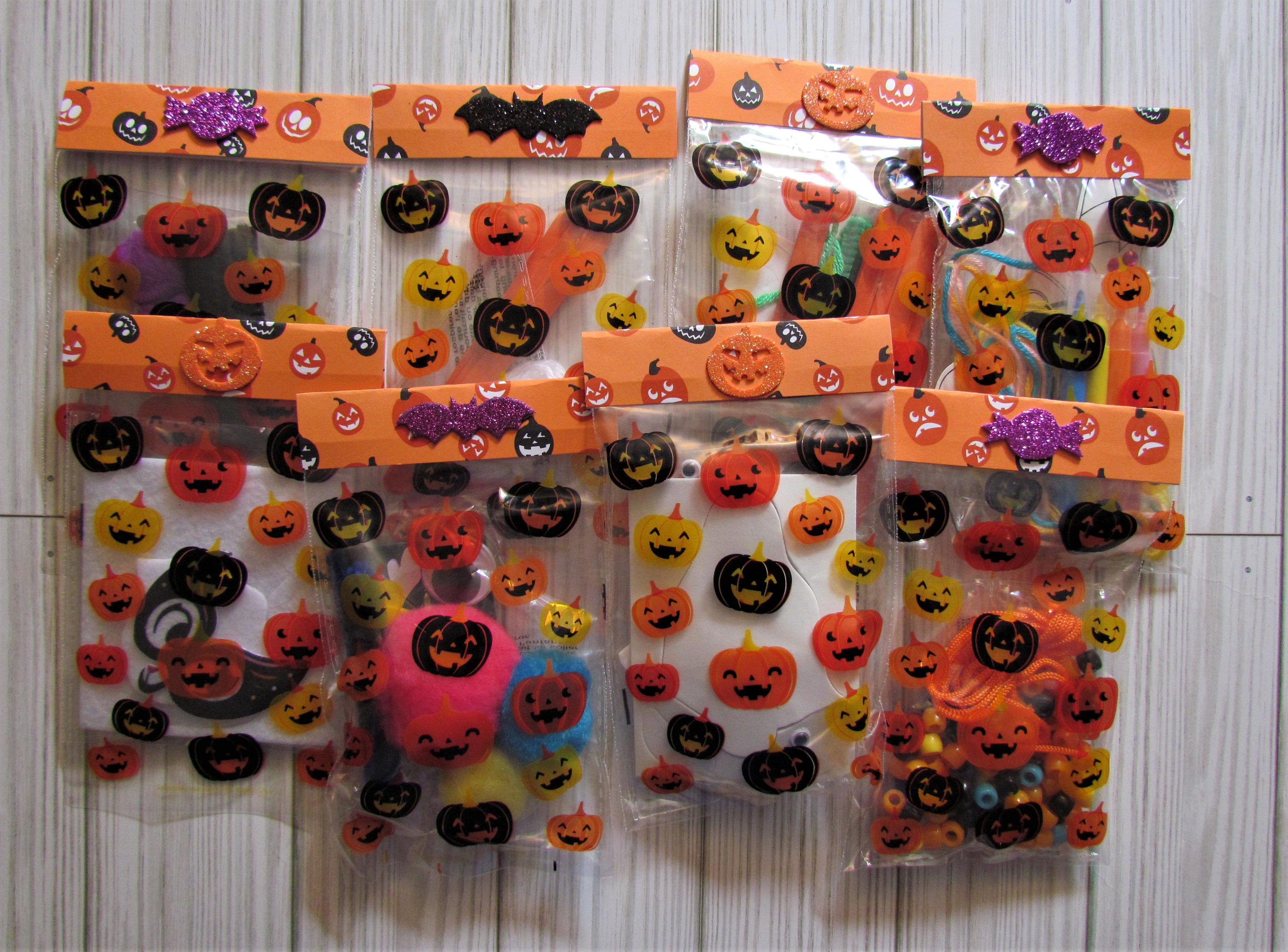 Pre Filled Halloween Treat Bags (8 Packages per Set) - Etsy