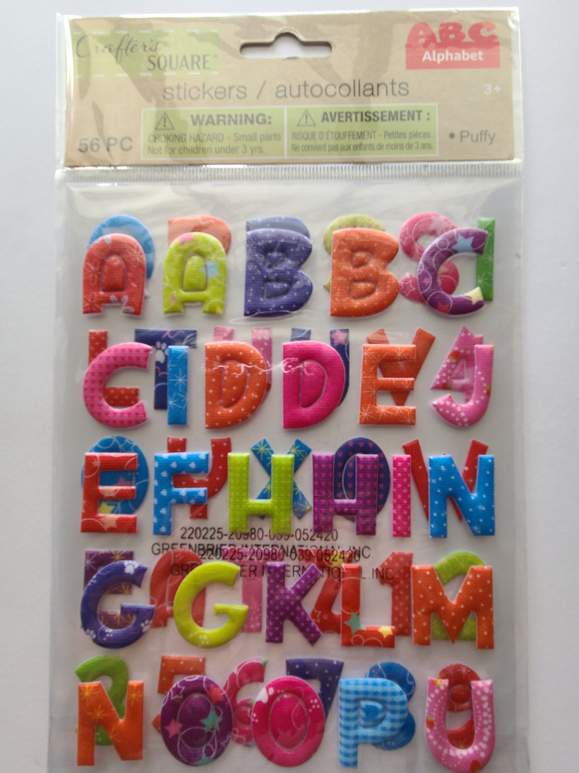 Crafter's Square Puffy Alphabet Stickers | Etsy