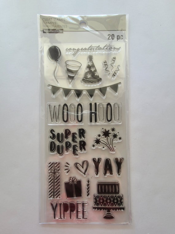 Recollections Celebration Clear Stamps | Etsy