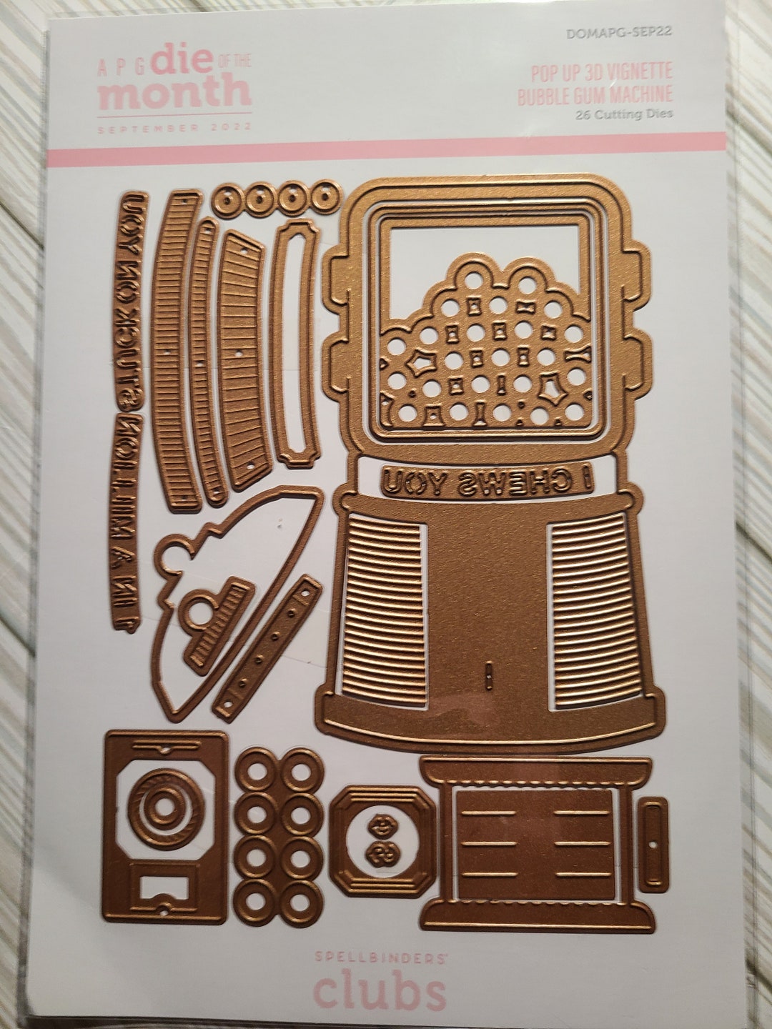 Spellbinders - Pop up 3D Vignette Bubble Gum Machine - Etsy