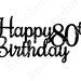 80th Birthday Svg, 80th Birthday Cake Topper Svg, Happy 80th Birthday ...