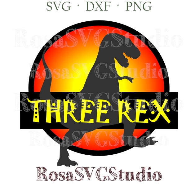 Three Rex Svg - Etsy