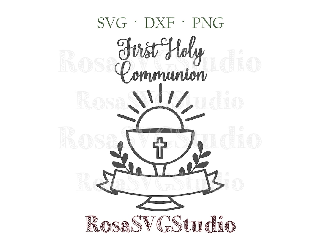 First Communion Svg for Favor Tags, Invitations, Decor, and Unique ...