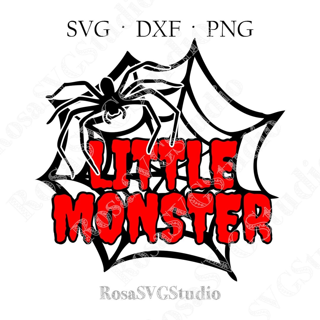 Little Monster Svg, Trick or Treat Svg, Cute Halloween Svg, Spider Web ...