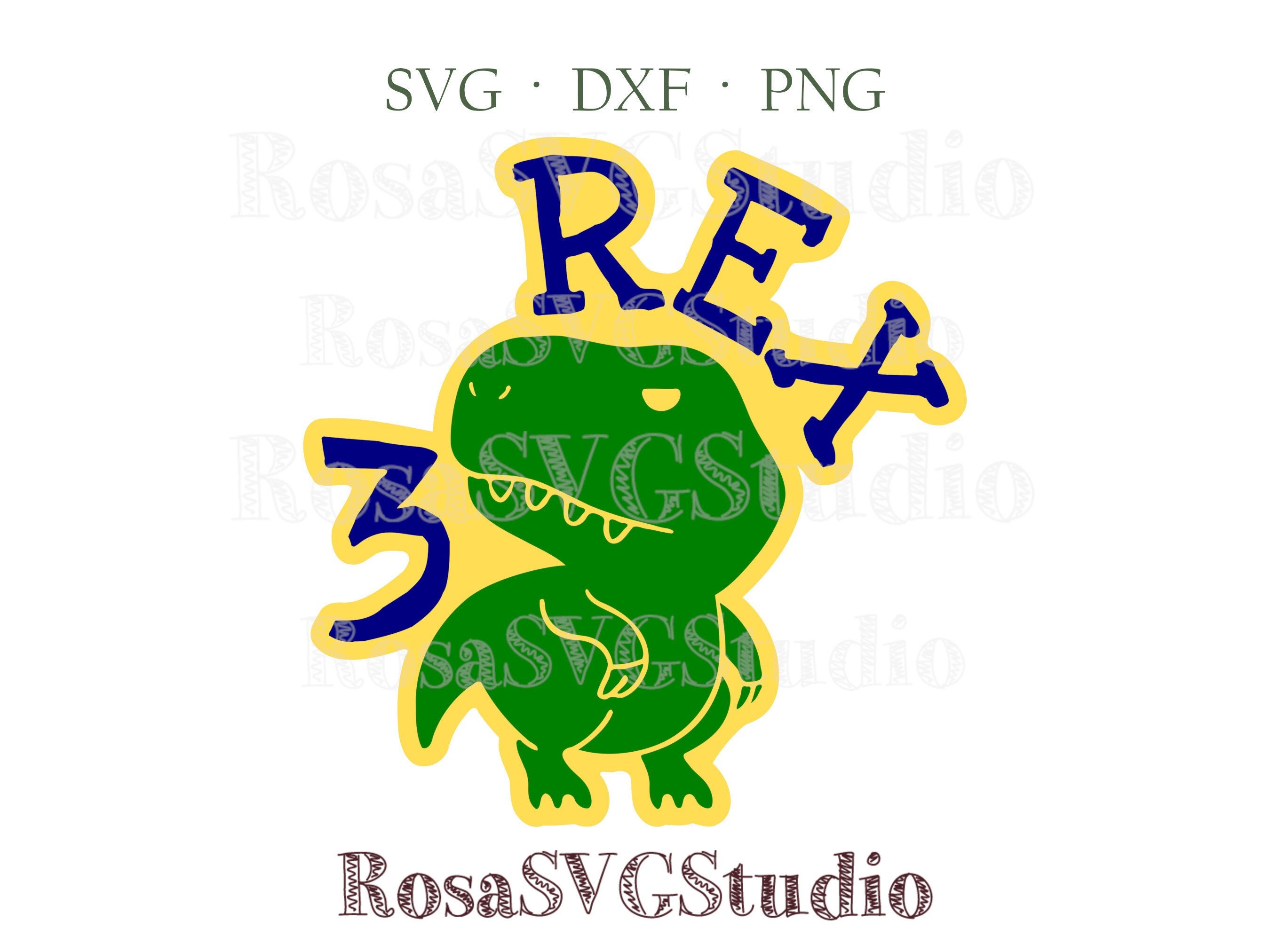 Three Rex Svg 3 Rex Svg Three Rex Birthday Dinosaur - Etsy UK